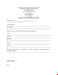 Authorize Release Of Medical Records Easy Medical Release Form Authorize Release Of Medical Records Easy Medical Release Form