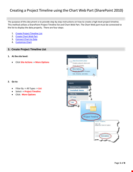 Project Timeline Chart Simplify Your Project Management With A Click