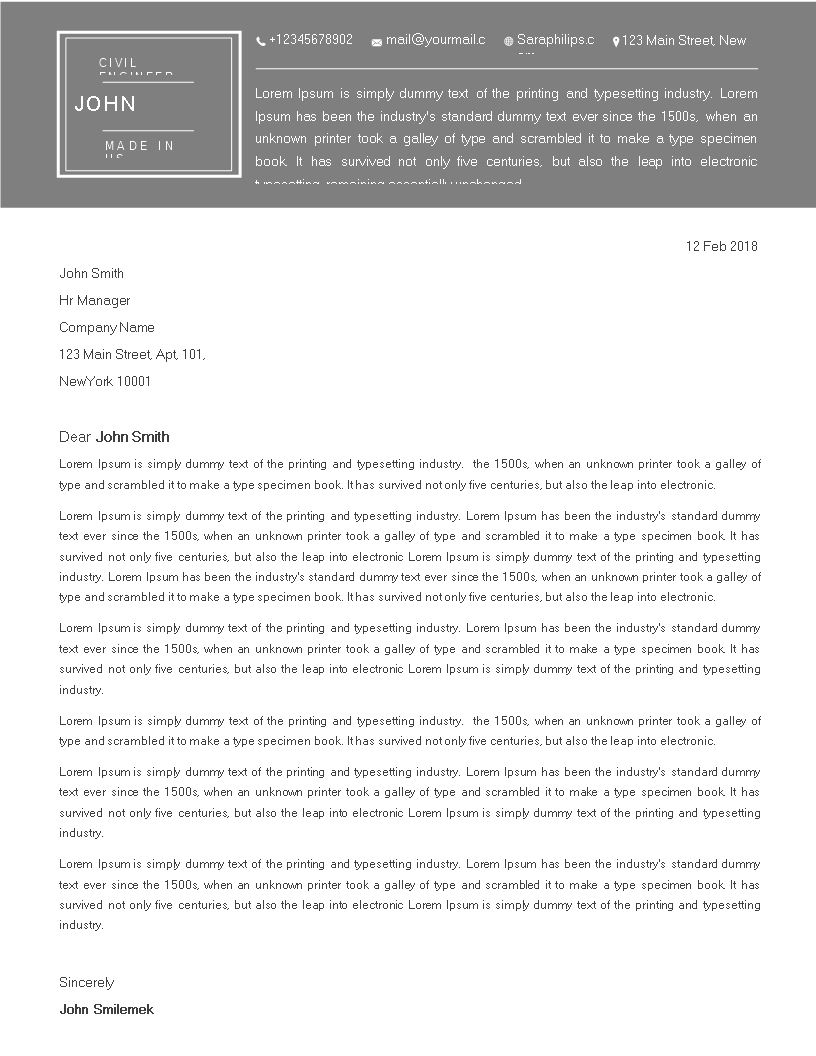 Construction Resume Template Cover Letter Us Letter