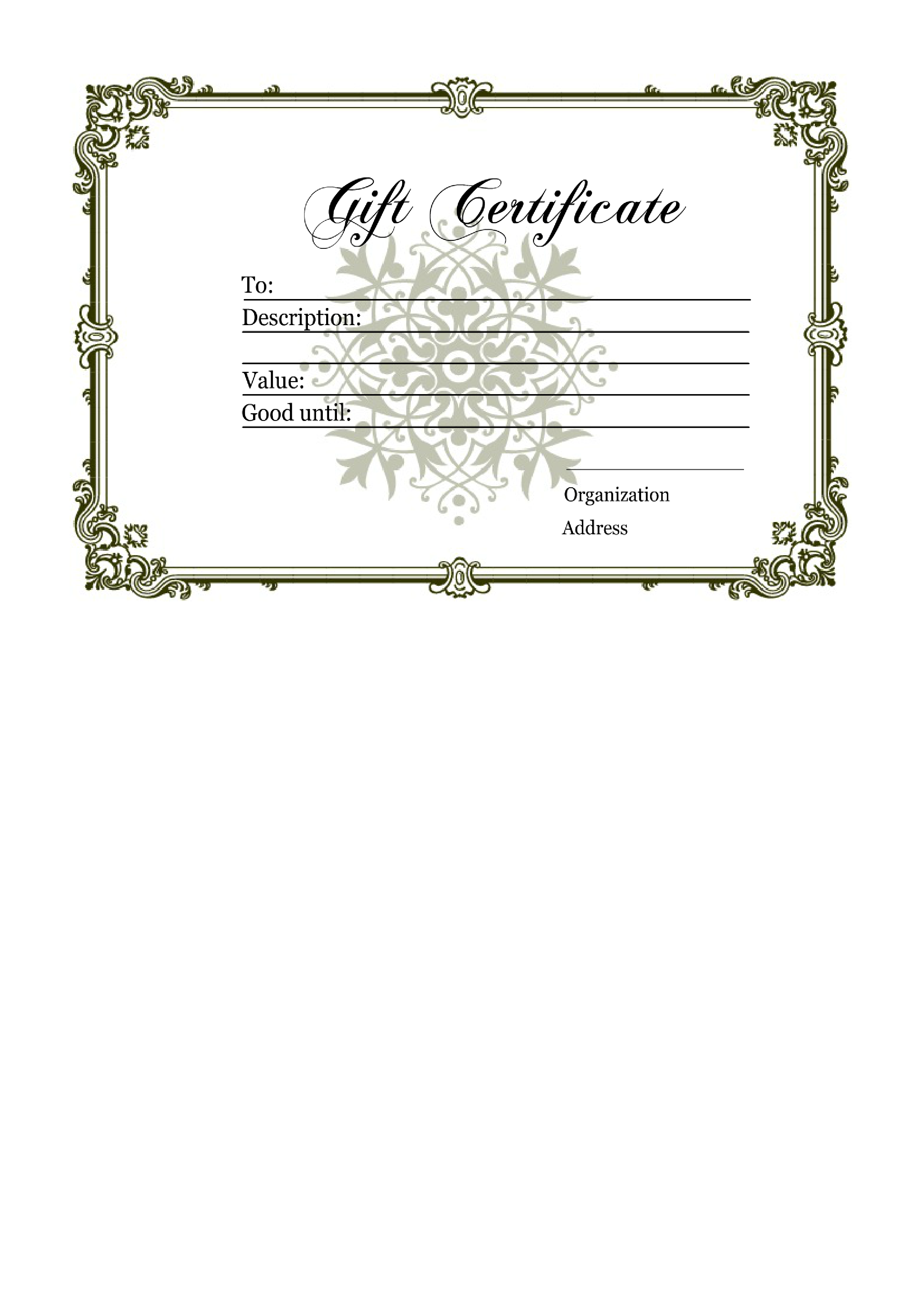 Download Free Homemade Gift Certificate PDF Template | Customize & Print