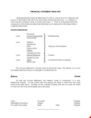 Financial Income Statement Analysis Example