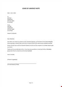 Request for resumption of duty after leave