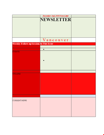 Customizable Newsletter Template | Dates, Announcements, Reminders