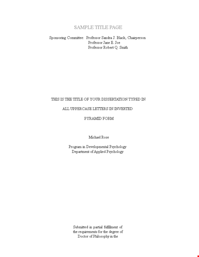 Sample Personal Thank You Letter