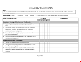 Director Self Evaluation Examples Evaluation Comments For Board