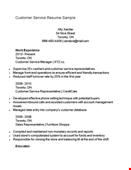 Customer Service Resume Template Highlight Your Customer Service
