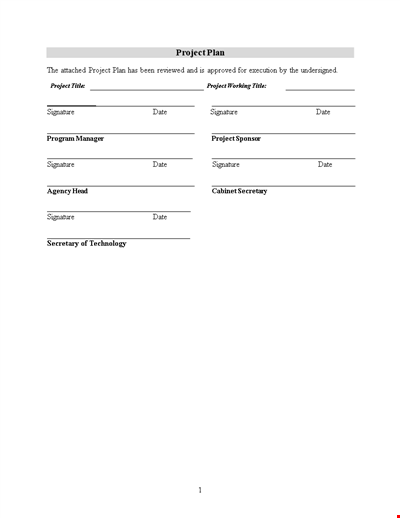 Project Planning Sample Template