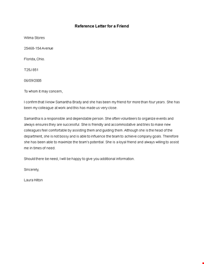 Personal Character Reference Letter for Jeremy Swanson | Years of ...