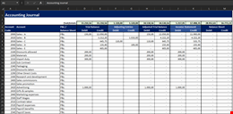 Accounting Journal Excel Template