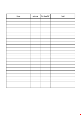 Easy Sign Up Sheet Collect Addresses State Info