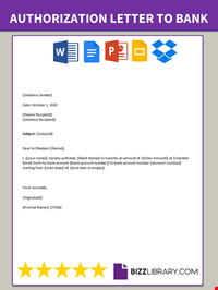 Bank Authorization Letter to collect Cheque book