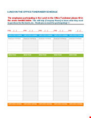 Office Lunch Schedule Template