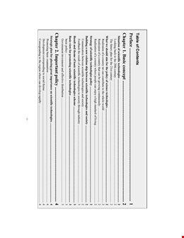 Table Of Contents Template PDF Policy Basic Scientific Technologies 
