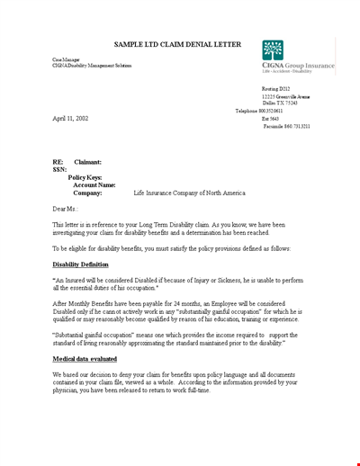 Well-written Claim Letter Letter