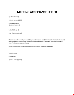 Business Meeting Re Template