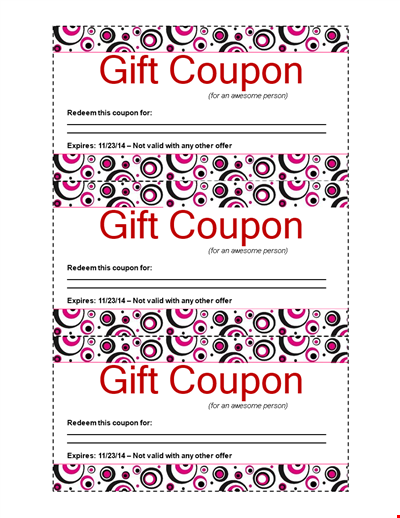 Gift Coupon Template