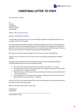Christmas Letter Template