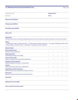 Effective Performance Review Examples For Employee Evaluation Period