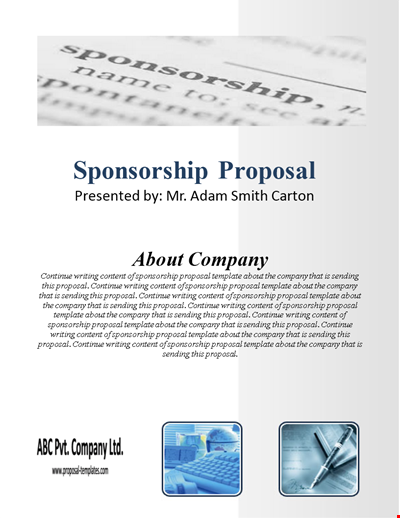 Sponsorship Letter Template - Create a Compelling Sponsorship Pitch