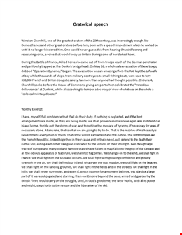 Oratorical Speech Examples For Students Free Download 