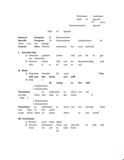 How to Create an Effective Informative Speech Outline" - Tips from an ...