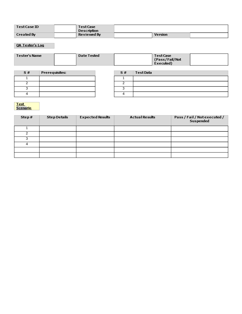Test Case Template Easily Create Structured And Effective Test Cases