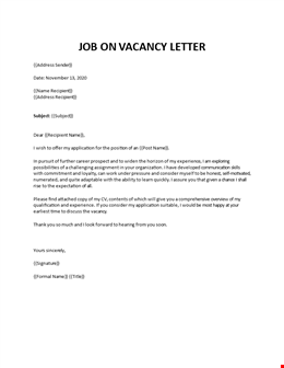 Basic Cover Letter For Employment