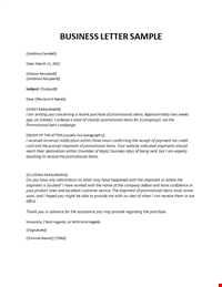 Good news letter example