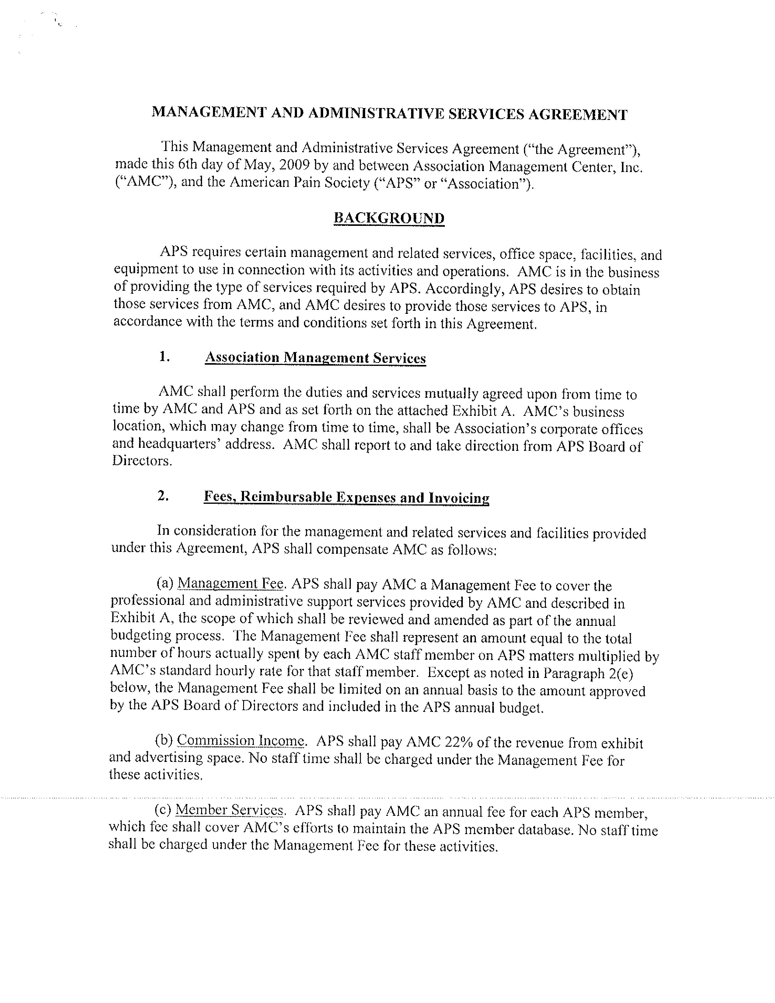 Customizable Management Administrative Service Agreement Template