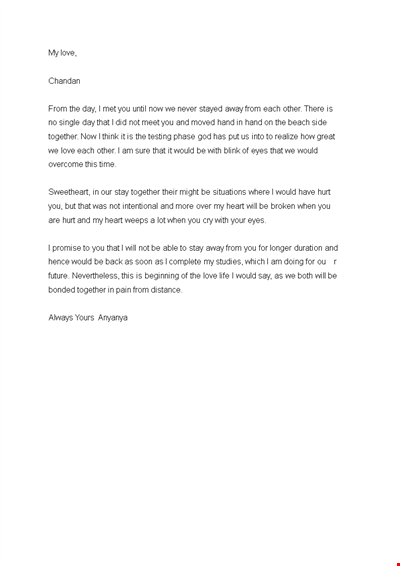 Romantic Love Letter Template - Free Printable and Customizable