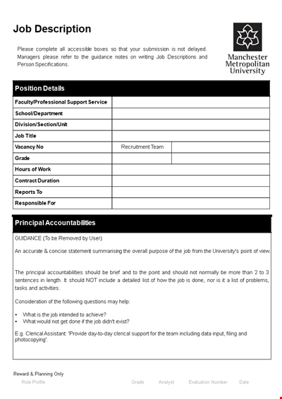 Effective Job Descriptions | Company Manager Client