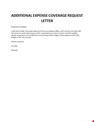 Approval Request Additional Expenses
