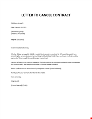 Letter To Cancel Contract Images And Photos Finder