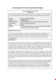 Financial Operations Manager Job Description Financial Operations Manager Job Description