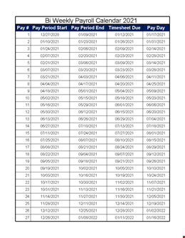 2023 Biweekly Payroll Calendar Template