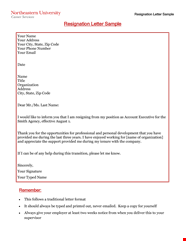 Letters Of Resignation From A Job