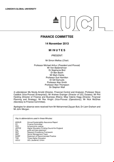 Investment Committee Meeting Agenda Template