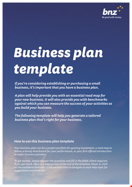 Simple Basic Business Plan Template