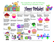 Family Birthday Calendar Family Birthday Calendar