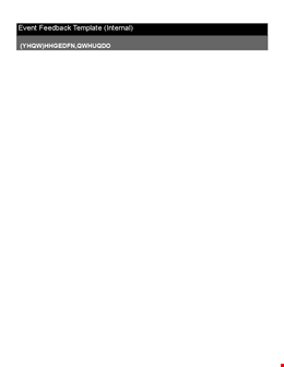Event Report Template