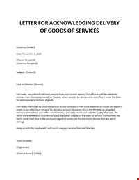 Letter of Authority for Customs Clearance