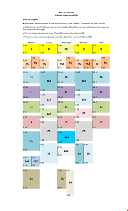 Printable College Class Schedule Template Organize Your Periods