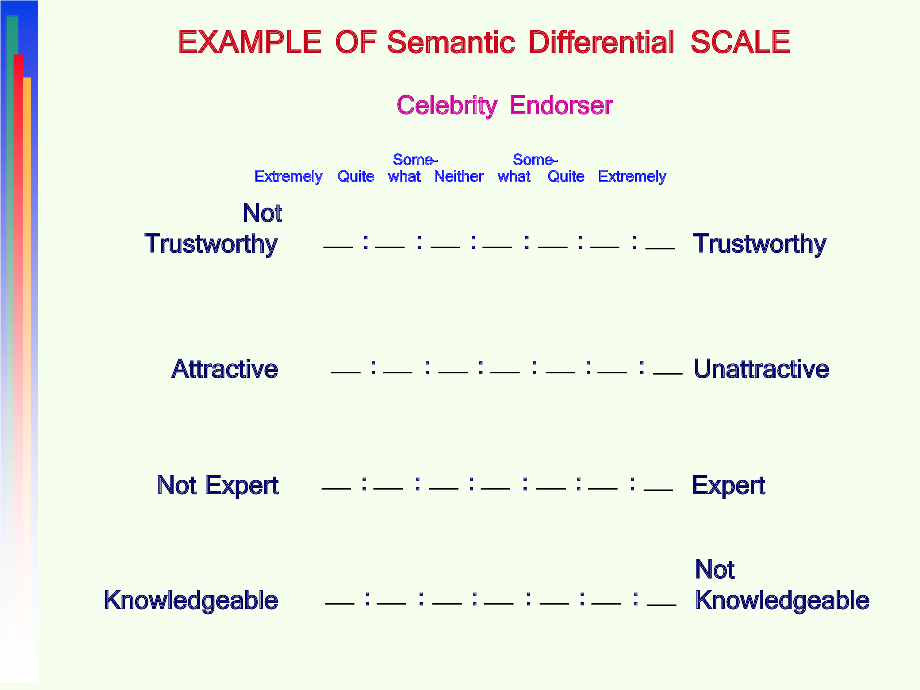 Semantic Differential Scale