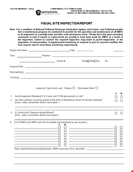 Site Inspection Report