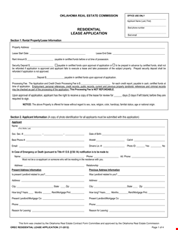 Lease Application