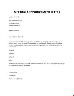  How To Write An Invitation Letter For A Meeting Meeting Invitation Letter 3 Template 2022 12 06
