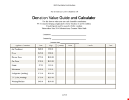 Donation Tracker Track Your Donations Calculate Total Value