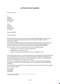 Letter of Intent Commercial Lease