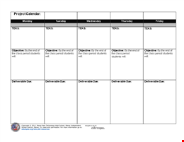 Create A Simple Project Calendar Template For Efficient Planning And