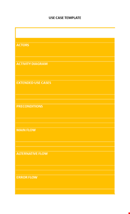 Short Use Case Template Download Use Case Template